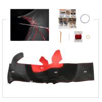 China Red Suede Hand Sewing Car Steering Wheel Cover For Ford Mustang GT 2015 2016 2017 for sale