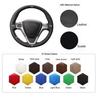 China Black Leather Design DIY Steering Wheel Wrap For Ford Fiesta 2008 2009 2010 2011 2012 2013 Ford Eco Sport 2013 2014 2015 2016 for sale