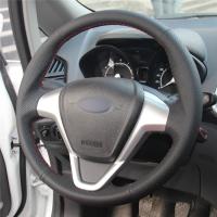 China Black Leather Design DIY Steering Wheel Wrap For Ford Fiesta 2008 2009 2010 2011 2012 2013 Ford Eco Sport 2013 2014 2015 2016 for sale