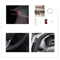 China Black Leather Design DIY Steering Wheel Wrap For Ford Fiesta 2008 2009 2010 2011 2012 2013 Ford Eco Sport 2013 2014 2015 2016 for sale