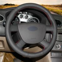 China Hand Sewing Artificial Leather Steering Wheel Cover for Ford Kuga Focus 2 C-MAX Ford Transit 2005 2006 2007 2008 2009 2010 2011 for sale