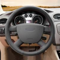 China Hand Sewing Artificial Leather Steering Wheel Cover for Ford Kuga Focus 2 C-MAX Ford Transit 2005 2006 2007 2008 2009 2010 2011 for sale