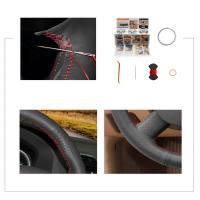 China Hand Sewing Artificial Leather Steering Wheel Cover for Ford Kuga Focus 2 C-MAX Ford Transit 2005 2006 2007 2008 2009 2010 2011 for sale