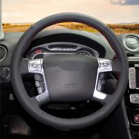 China Hand Sewing Artificial Leather Custom Steering Wheel Cover for Ford Mondeo Ford Mk4 Ford S-Max 2007 2008 2009 2010 2011 2012 for sale
