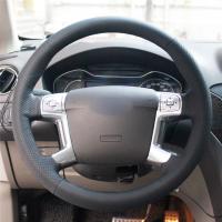 China Hand Sewing Artificial Leather Custom Steering Wheel Cover for Ford Mondeo Ford Mk4 Ford S-Max 2007 2008 2009 2010 2011 2012 for sale