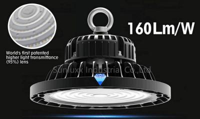 China 3 In 1 Dimmable UFO High Bay Warehouse Lighting Fixture With Black Color Shell for sale