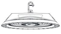 China 1 - 10V Dimmable UFO High Bay LED Lights 200W With Water Wave PC Optical Lens for sale