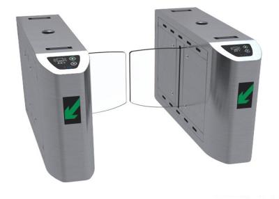 China Mirro Finished 304 Stainless Steel Turnstile - 25-30 Persons/Min Flow Rate with Fingerprint Access Control for sale
