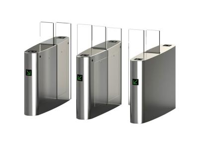 China 24V DC Brushless Motor Full Height Glass Sliding Turnstile - 1400mm x 1000mm Access Control System with 40 Persons/Min Capacity for sale