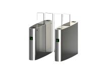 China 24V DC Brushless Motor Full Height Glass Sliding Turnstile - 1400mm x 1000mm Access Control System with 40 Persons/Min Capacity for sale