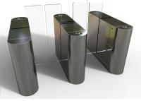 China 24V DC Brushless Motor Full Height Glass Sliding Turnstile - 1400mm x 1000mm Access Control System with 40 Persons/Min Capacity for sale
