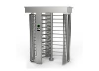 China 304 Stainless Steel Full Height Turnstile Gate with LED Indicators - 550mm Arm Length, 600mm Lane Width for sale
