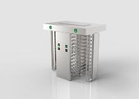 China 304 Stainless Steel Double Lane Full Height Turnstile Gate - 550-600mm Width, 25-30 Persons/Min Capacity for sale