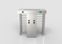 China 304 Stainless Steel Double Lane Full Height Turnstile Gate - 550-600mm Width, 25-30 Persons/Min Capacity for sale