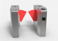 China Biometric Identification Flap Barrier Gate 304 Stainless Steel 1200×280×980mm with 0.3s Speed for sale