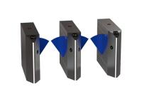 China 304 Stainless Steel Automatic Flap Barrier Gate with Face Recognition Access Control - 1200x300x1000mm, 30 Persons/Min for sale
