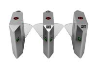 China 304 Stainless Steel Automatic Flap Barrier Gate with Face Recognition Access Control - 1200x300x1000mm, 30 Persons/Min for sale