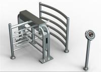 China 304 Stainless Steel Waist Height Turnstile with 40cm Arm Length and 30 Person/Minute Flow Rate for sale