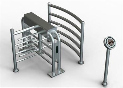 China 304 Stainless Steel Waist Height Turnstile with 40cm Arm Length and 30 Person/Minute Flow Rate for sale