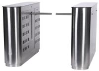 China Auto Reset Drop Arm Turnstile - 304 Stainless Steel with 25-30 Persons/Minute Flow Rate and DC 24V Motor for sale