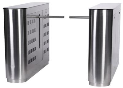 China 304 Stainless Steel Drop Arm Turnstile with RFID Access Control - 25-30 Persons/Minute Flow Rate, DC 24V Motor for sale