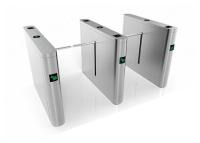 China Fingerprint Face Recognition Turnstile with 450mm Arm Length and 25-30 Persons/Minute Flow Rate - SS304 Drop Arm Gate Access Control for sale