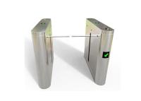 China Fingerprint Face Recognition Turnstile with 450mm Arm Length and 25-30 Persons/Minute Flow Rate - SS304 Drop Arm Gate Access Control for sale