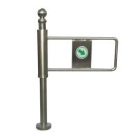 China 90 Degree Manual Swing Pedestrian Turnstile Gate - 1050mm Height 89mm Diameter Stainless Steel Construction for sale