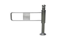 China 90 Degree Manual Swing Pedestrian Turnstile Gate - 1050mm Height 89mm Diameter Stainless Steel Construction for sale