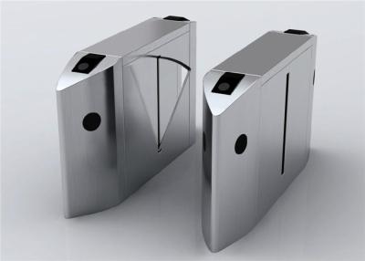 China SS316 Flap Barrier Gate 110V-240V with Auto Reset Function - 25-30 Persons/Minute Flow Rate for sale