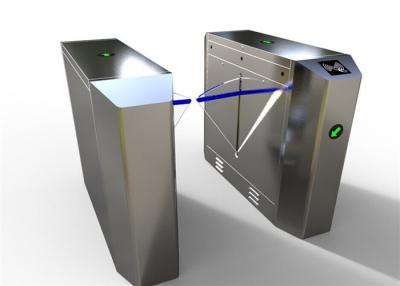 China Glass Arm Waist Height Turnstile - 1000x300x980mm Stainless Steel Flap Barrier with 30 Persons/Minute Capacity for sale