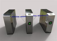 China Glass Arm Waist Height Turnstile - 1000x300x980mm Stainless Steel Flap Barrier with 30 Persons/Minute Capacity for sale
