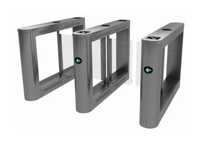 China Programmable Swing Turnstile Gate 1200×220×980mm with 24V DC Motor and IP44 Rating for Access Control for sale
