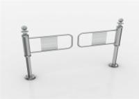 China SS304 Manual Swing Pedestrian Turnstile Gate - 89mm Diameter Pillar, 600mm Arm Length, 90° Swing Angle for sale