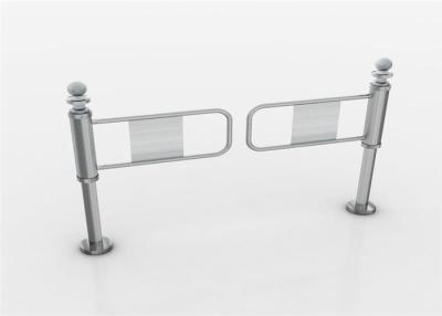 China SS304 Manual Swing Pedestrian Turnstile Gate - 89mm Diameter Pillar, 600mm Arm Length, 90° Swing Angle for sale