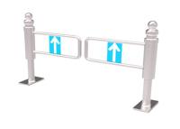 China Self-Recovery Manual Swing Pedestrian Turnstile Gate - 600mm Lane Width, IP55 Rated, 25-30 Passages/Minute for sale
