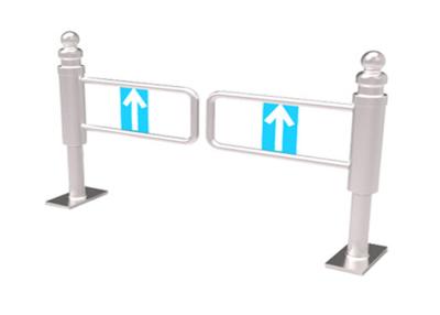 China Self-Recovery Manual Swing Pedestrian Turnstile Gate - 600mm Lane Width, IP55 Rated, 25-30 Passages/Minute for sale
