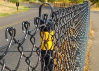 China Dark Green Hot Dipped Chain Link Fence Roll Silver Electric Galvanized 10m With PVC Coating for sale
