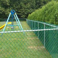 China PVC Coated Chain Link Mesh Fence Rust Resistant Zinc Coating For Garden Security Square Hole Shape for sale
