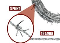 China Impact Resistant PVC Coated Galvanized Barbed Wire Mesh Fencing With Custom Lengths for sale