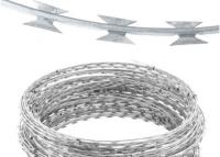 China Blue / Green / Red Barbed Wire Fence Coils Sharp 1.5-3cm Barb Length For Security Fencing for sale