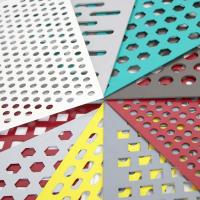 China Lightweight 304 Stainless Perforated Sheet Soundproof Fireproof Air Flow 10ft Length for sale