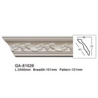 China Polyurethane Crown Moulding Moisture Proof Anti-Insects Rot Resistant Decorative Cornice for Home Decor for sale