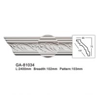 China GA-81034 Factory Direct Sales Roman Decorating Polyurethane Fluted Carved Decorative Flower Moulding for sale