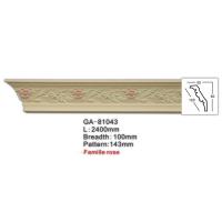 China GA-81043 Guaranteed Contemporary Multi-Unit Residential Urethane Fluted Decorative Color Cornice for sale