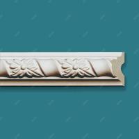 China GB-82010 European Style Construction Material Carved Flame Resistance Led Cove Cornices Mouldings For Kitchen for sale