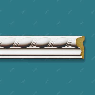 China GB-82020 New Design Urethane Polymer 3D Anti-Aging Indoor Decorative Chair Rail Mouldings For Wall Decor for sale