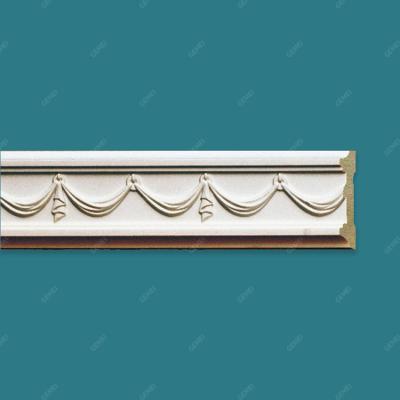 China GB-82029 Eco-Friendly Urethane Polymer Carved Mould-Proof Residential Chair Rail Mouldings For Home Decor for sale