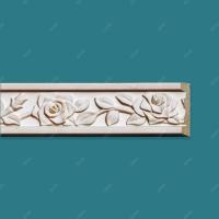 China GB-82033 European Style Urethane Carved Flame Resistance Decorative Cornices Moldings For Office Building for sale