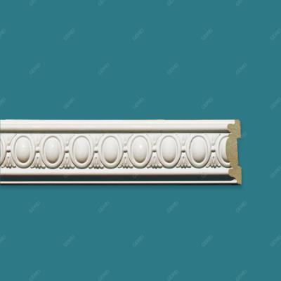 China GB-82038 Wholesale Polyurethane Foam 3D Waterproof Primed Chair Rail Moldings For Home Decor for sale
